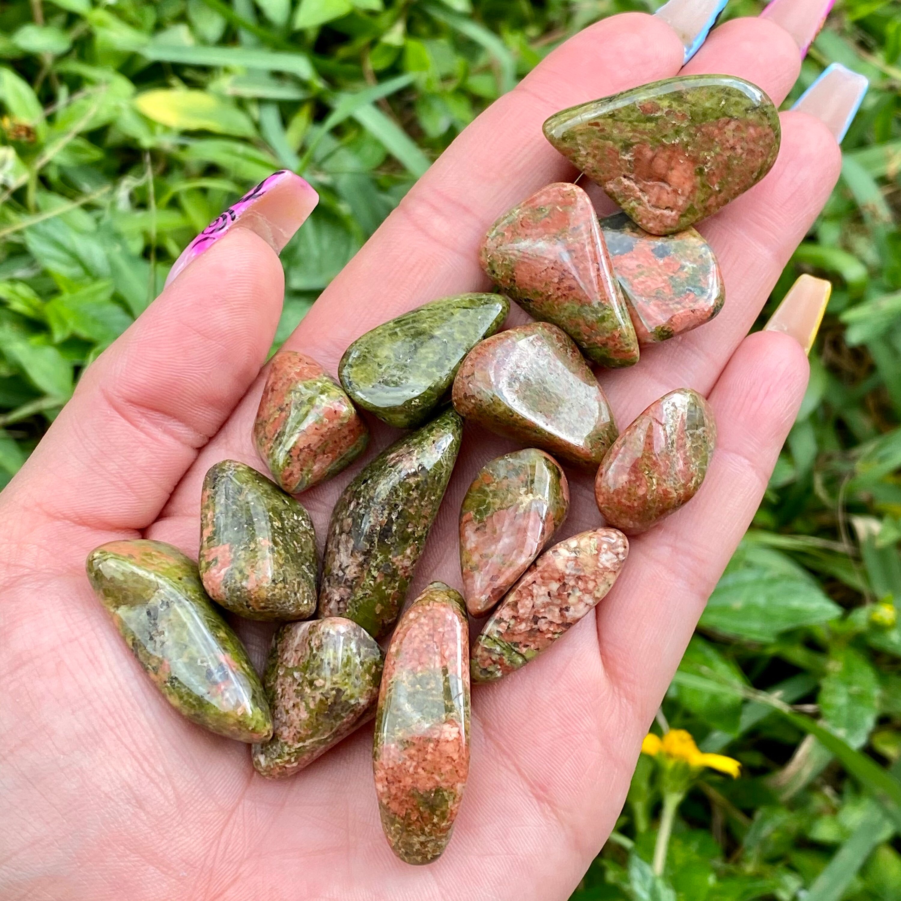 Small Unakite Tumble Stone Unakite Tumbled Unakite Polished | Etsy