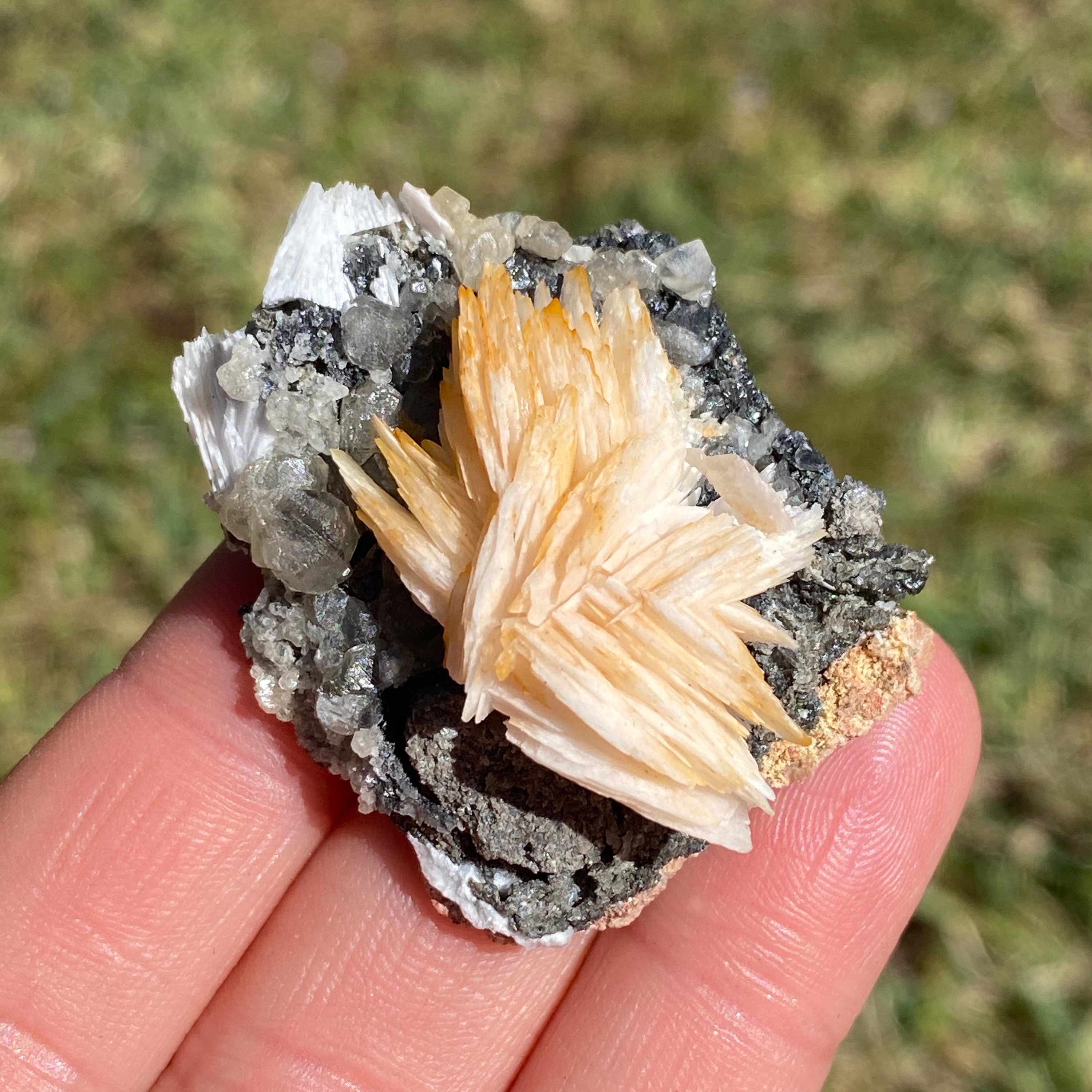 Orange Baryte Cerussite and Galena Orange Barite Cerussite | Etsy