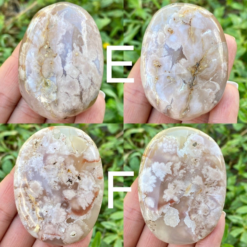 Cherry Blossom Agate Palm Stone Flower Agate Palm Stone - Etsy