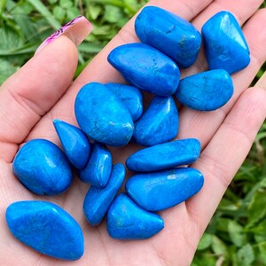 Small Blue Howlite, Tumbled Stone, Howlite Tumble, Crystal, Blue ...