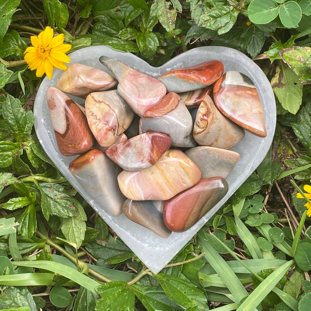 Desert Jasper Tumbled Stones, Polychrome Jasper Tumbled Stones, Tumble ...