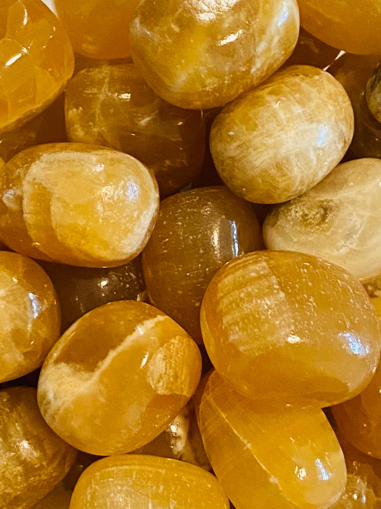 Honey Calcite Honey Calcite Tumbled Stone Brown Calcite - Etsy