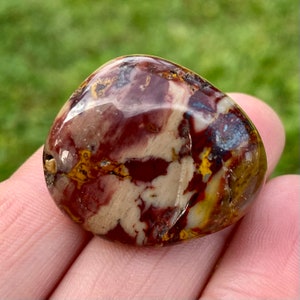 Mookaite Jasper Tumbled Stone, Mookaite Tumble, Jasper, Crystal, Pocket, Palm, Crystal Grid ...