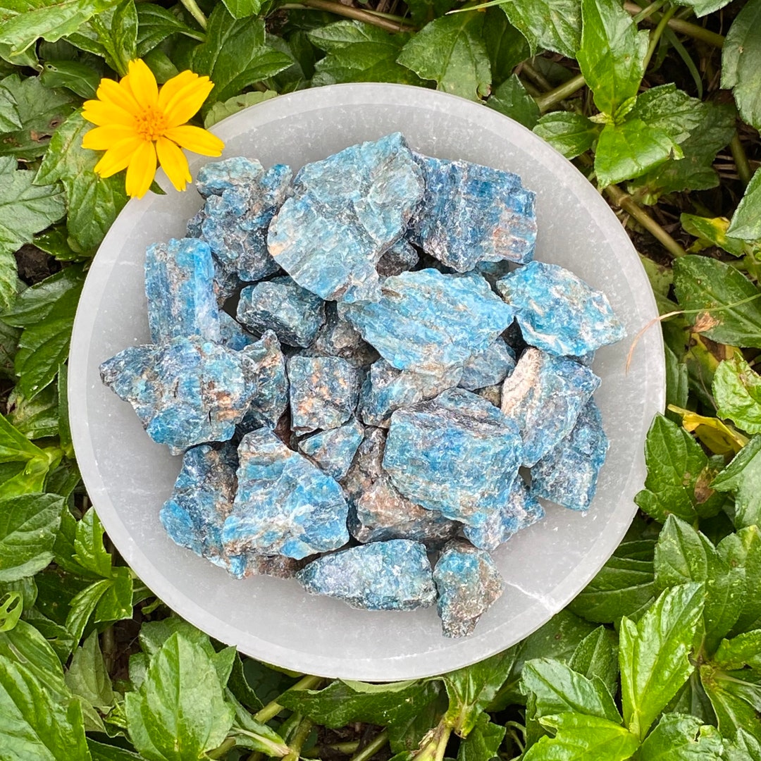 1.5 Oz Raw Blue Apatite Stone: Natural Rough Apatite, Madagascar - Etsy