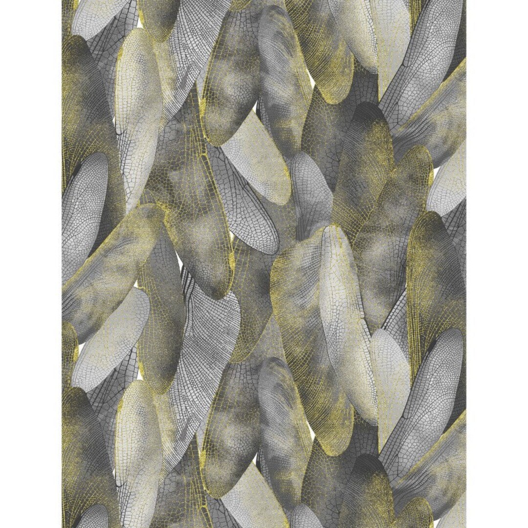 Dragonfly Dance - 8501M-11 - Gilded Wings Dove Gray - From Kanvas ...