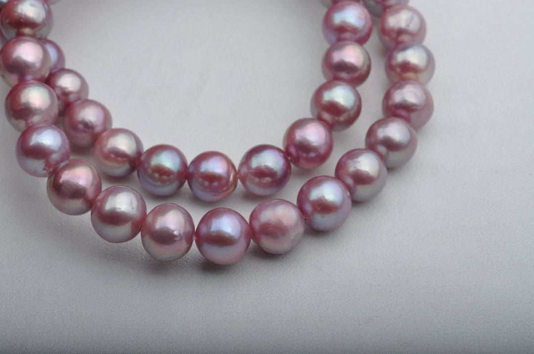 7-8.5mm Round Edison Pearl Strand,metallic Purple Pearl Strand,loose ...