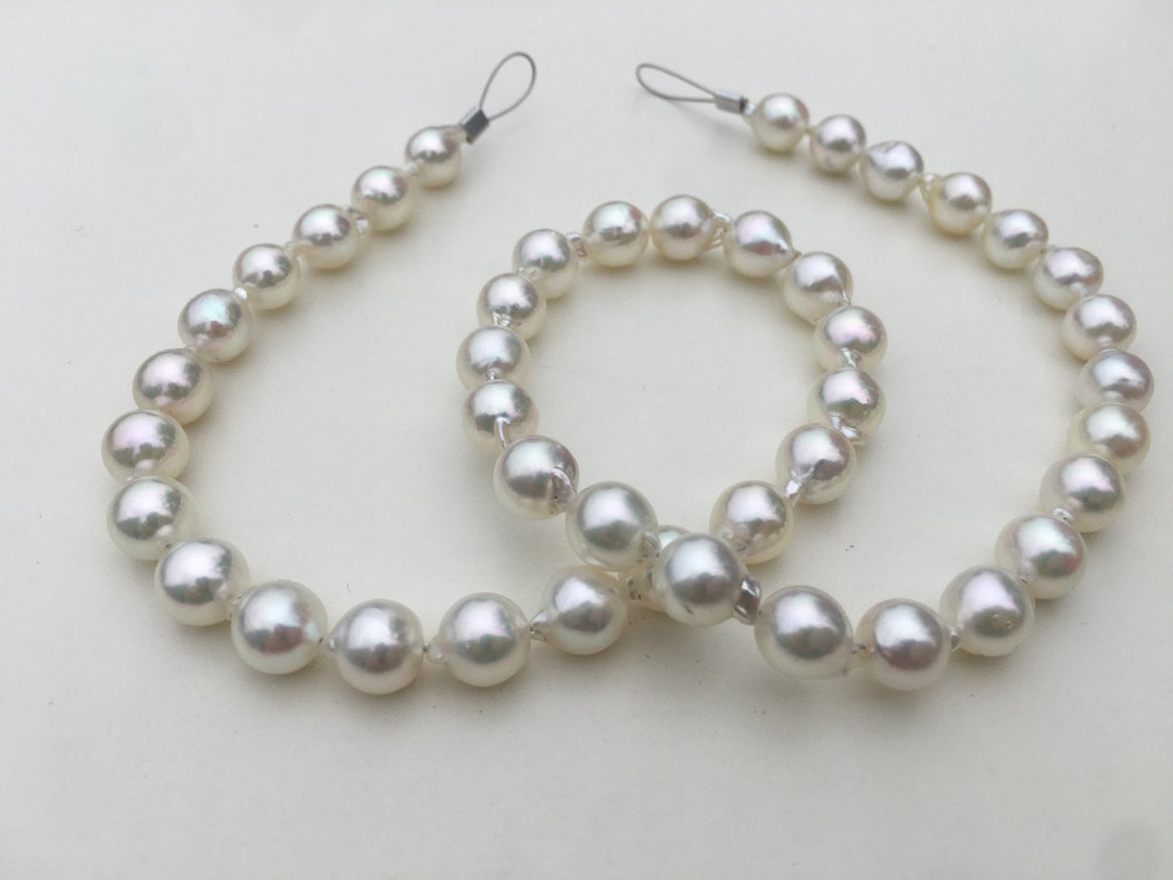 Natural Metallic White Color Akoya Pearl Strand,natural White Baroque ...