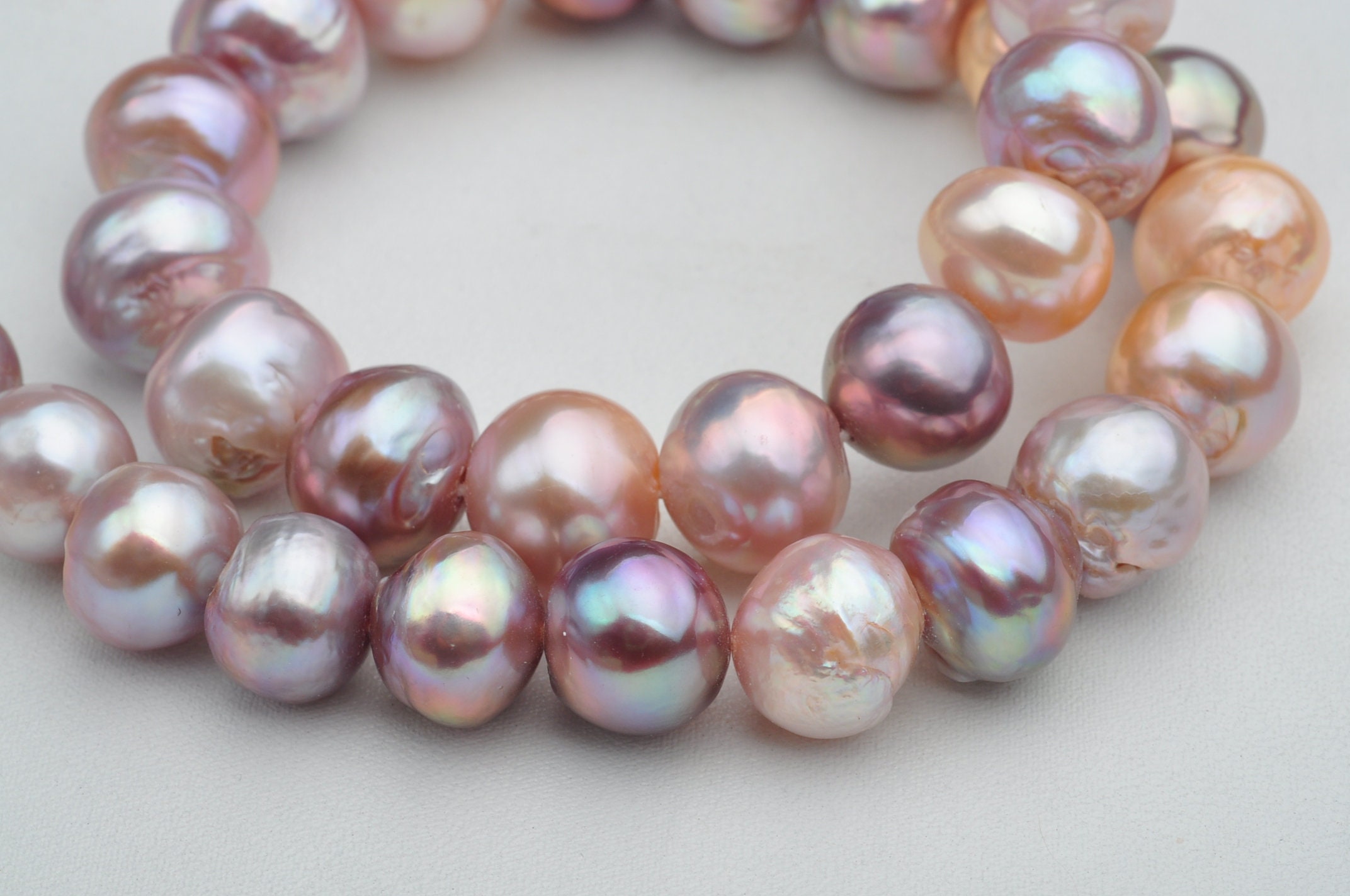 10-14mm Natural Multi-color Pearl Strand,baroque Pearl Beads,baroque ...