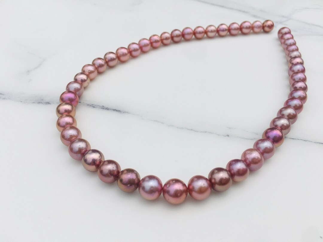 Natural Great Purple Edison Pearl Strand,8-9mm Edison Loose Pearl ...