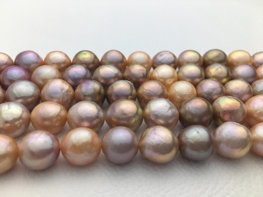 10-11.5mm Multi-color Edison Pearl Strand, Natural Color Pearl Necklace ...