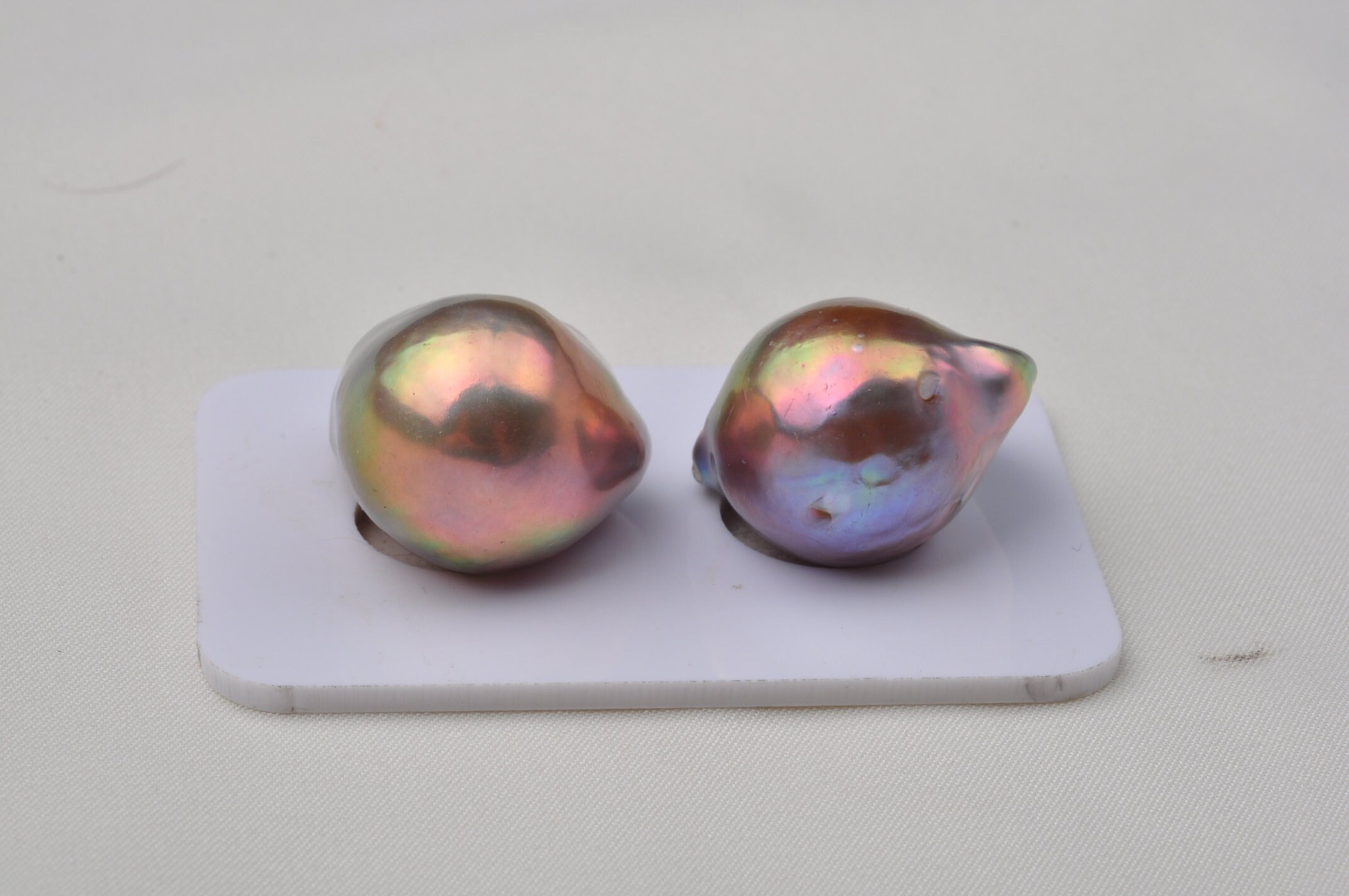 15-15.5mm Large Fireball Pearl Pair,amazing Metallic Color Pearl Pair ...