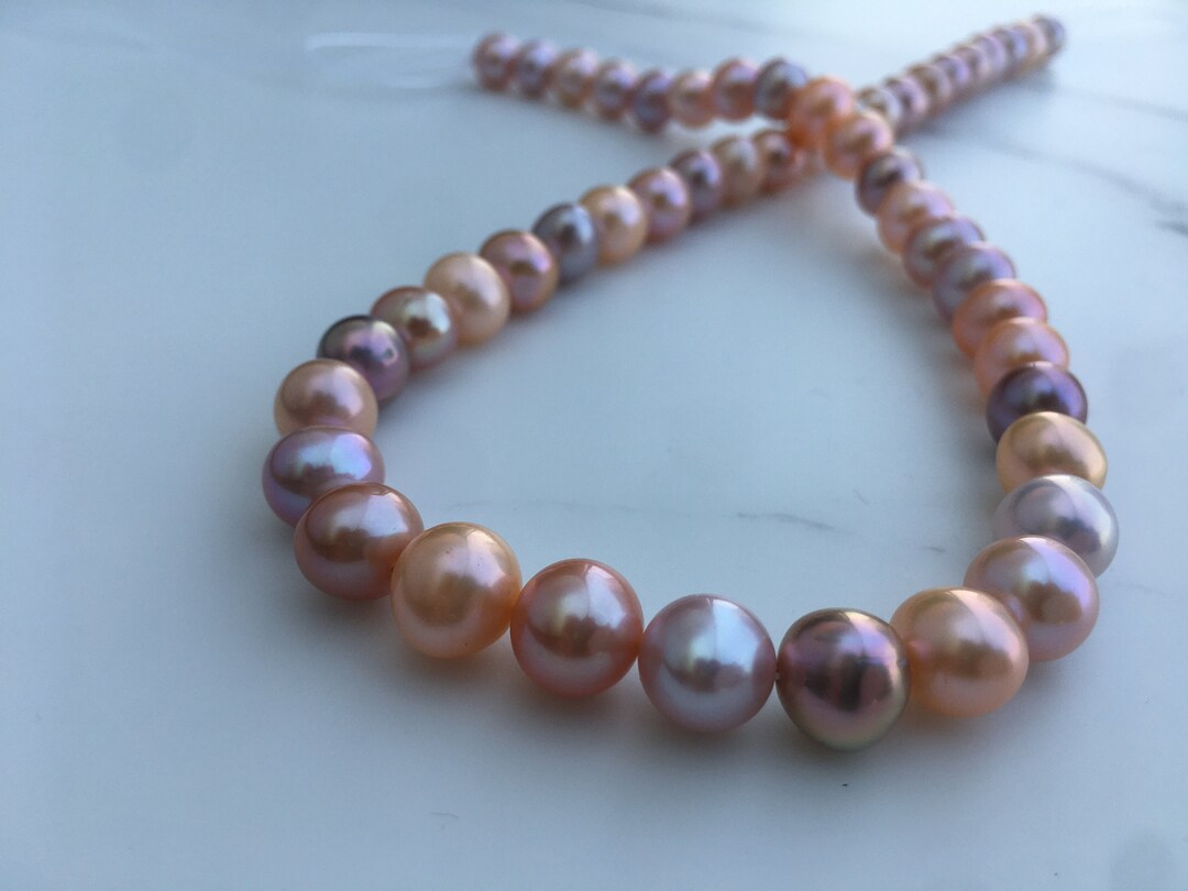 Natural Short Potato Shaped Freshwater Pearl Bead String With Mixed ...