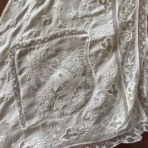Antique 18th Century Handmade Lace Embroideries Shawl Stole Collar ...