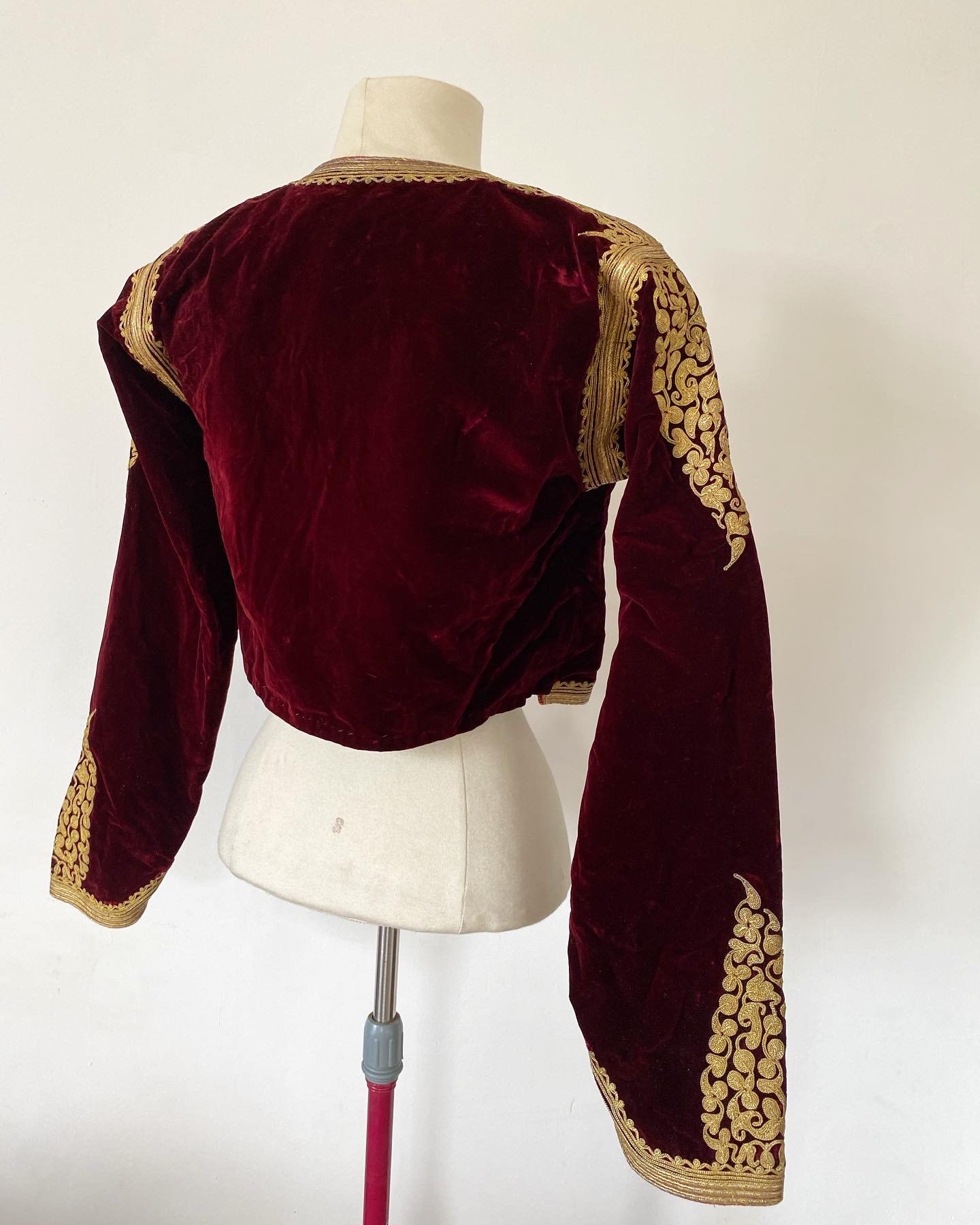 Antique Ottoman Jacket 1900s 1910s 19th Century Linen Sack Velvet ...
