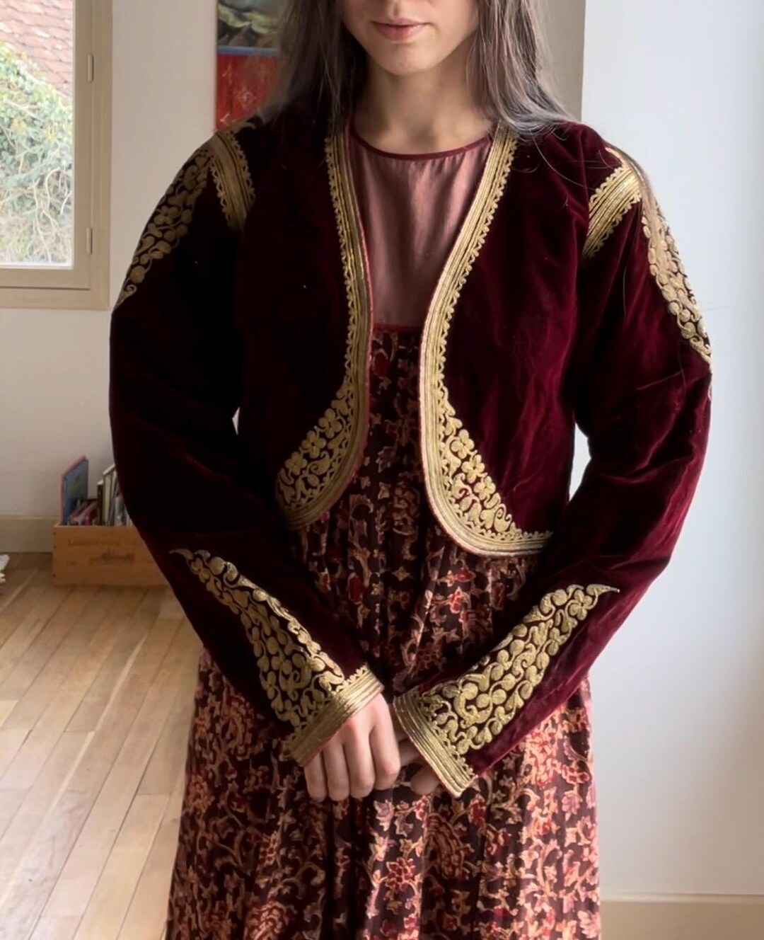 Antique Ottoman Jacket 1900s 1910s 19th Century Linen Sack Velvet ...