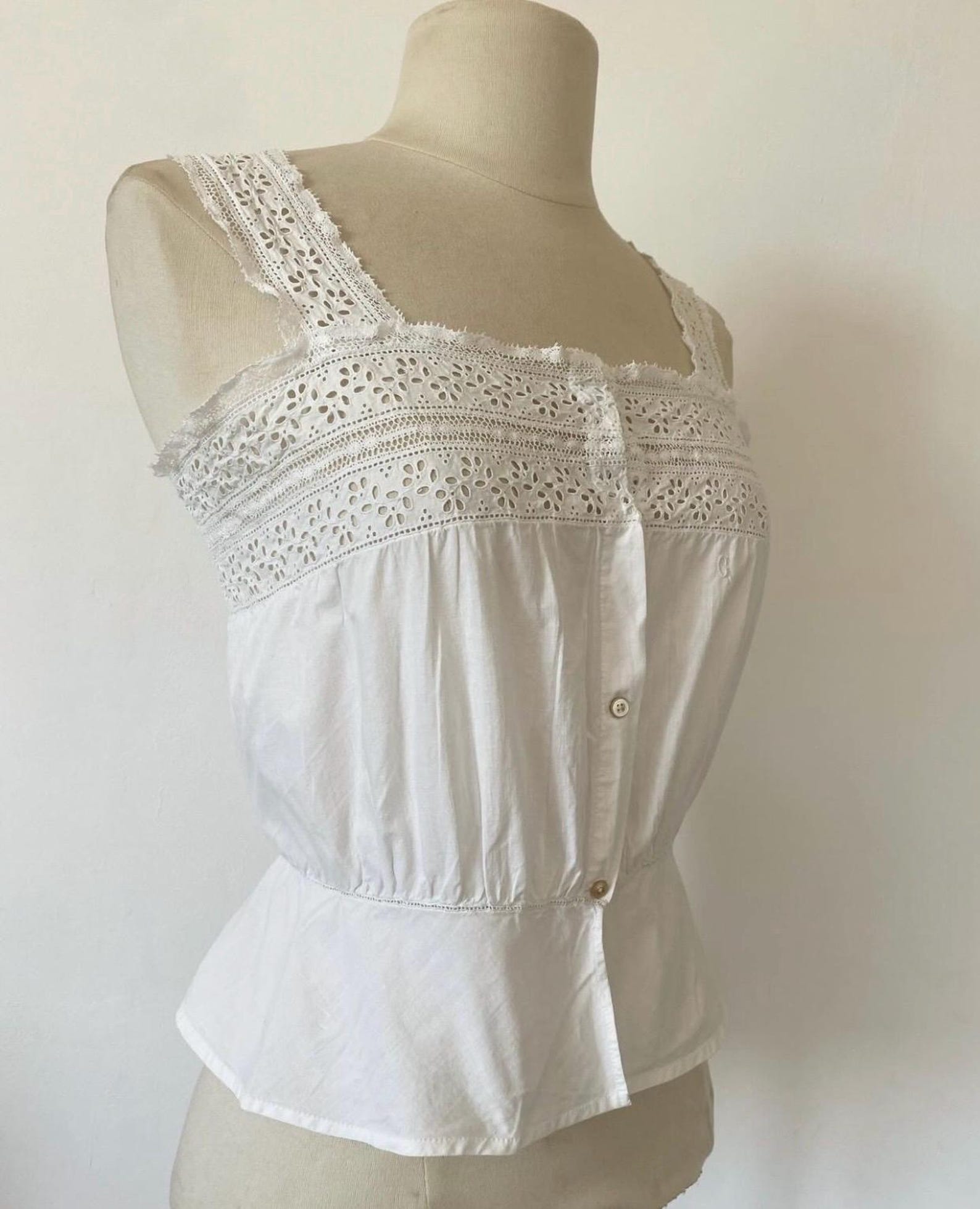 Edwardian Corset Cover Camisole Antique 1920s 1910s Size Small Medium ...