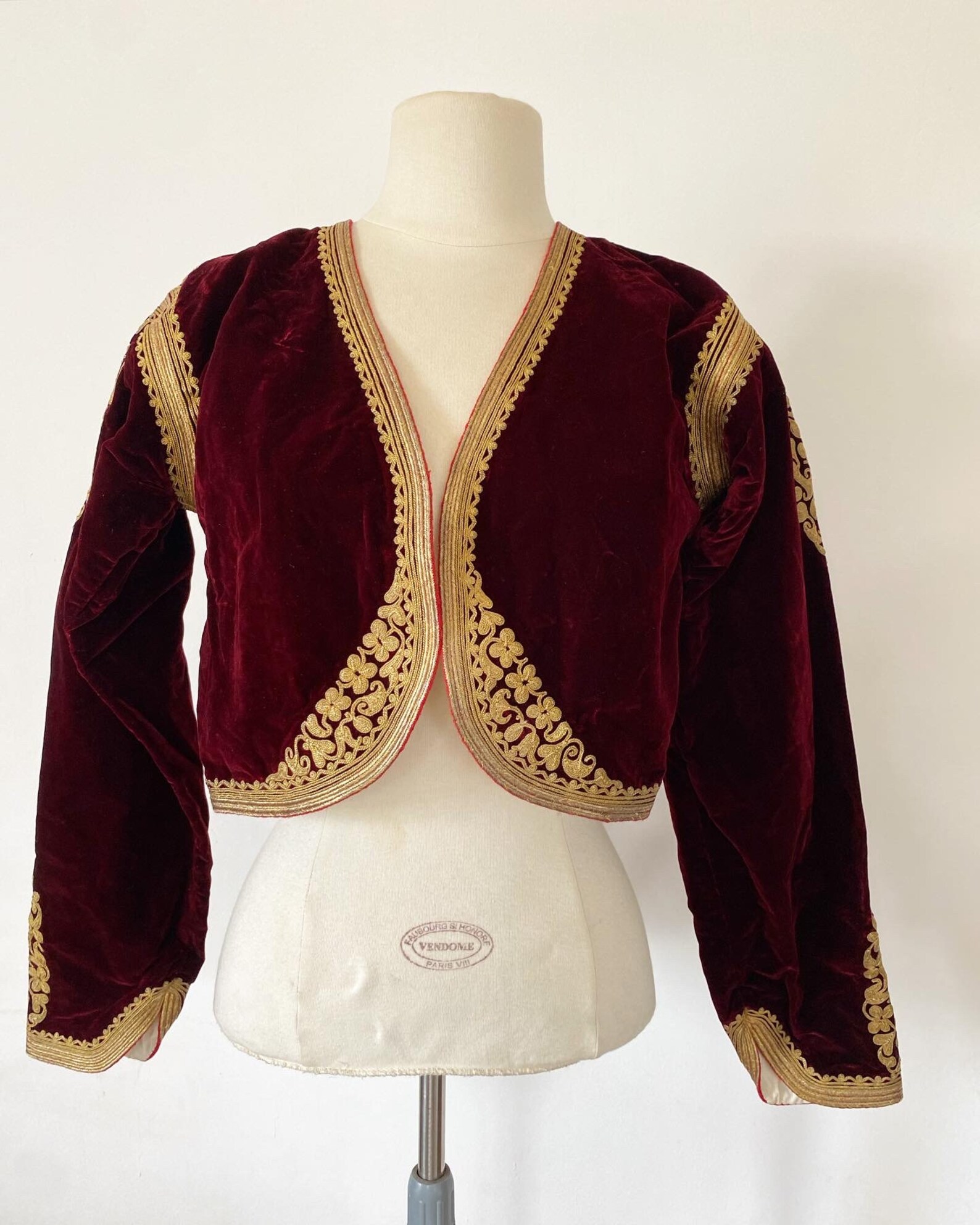 Antique Ottoman Jacket 1900s 1910s 19th Century Linen Sack Velvet ...