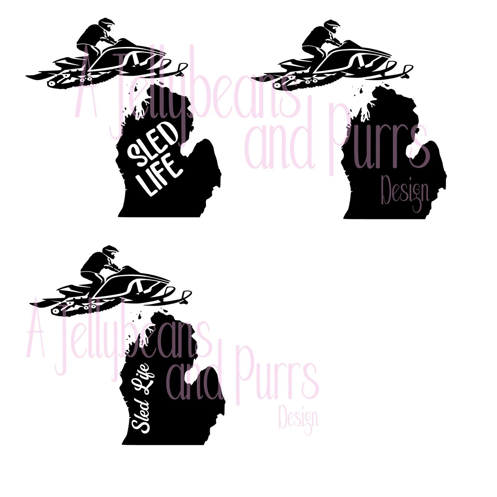 MICHIGAN SNOWMOBILE, Cuttable Designs, Prints, Svg, Vinyl, Monogram ...