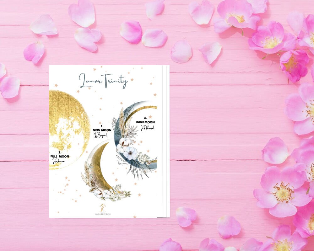 Lunar Phase Calendar Instant Download, Phases of the Moon Printable ...