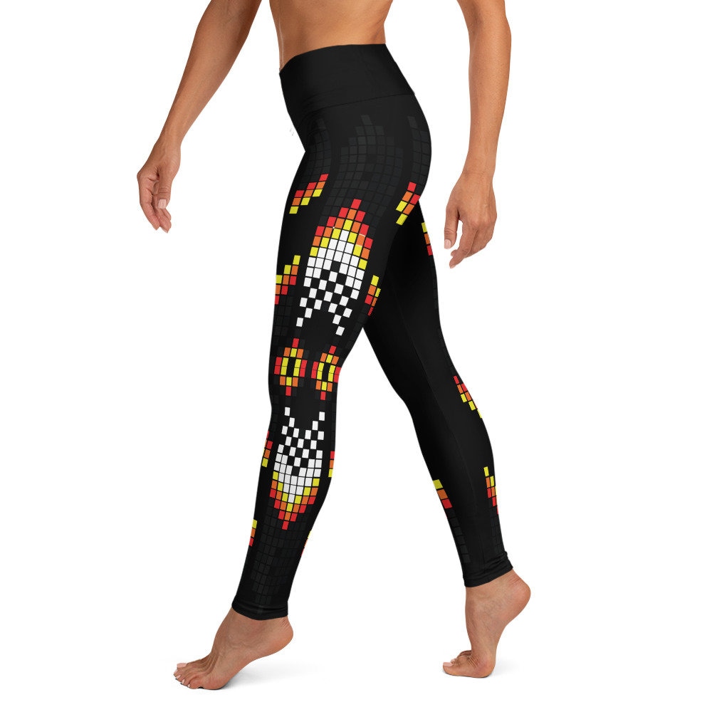 Native American Beadwork Design Yoga Leggings American Indian Sioux ...