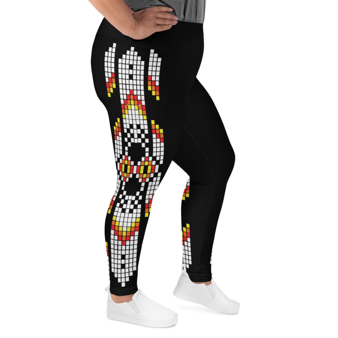 Native American Beadwork Design Plus Size Leggings American Indian ...