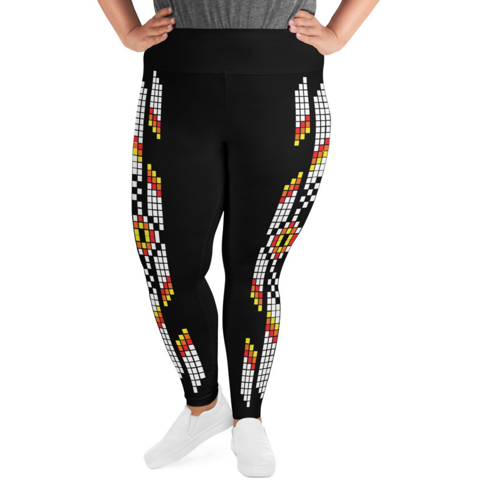 Native American Beadwork Design Plus Size Leggings American Indian ...