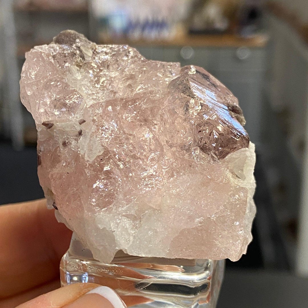 Morganite – Natural Beryl Crystal Cluster – Brazil - Etsy