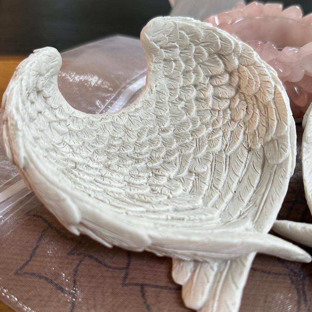 Large Angel Wing Trinket Bowl - Etsy
