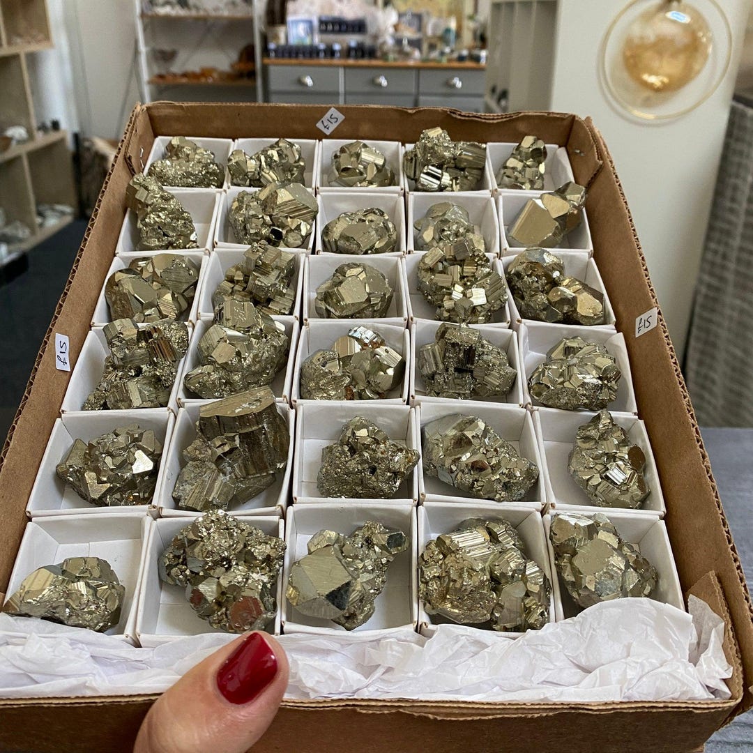 Natural Pyrite Clusters - Etsy