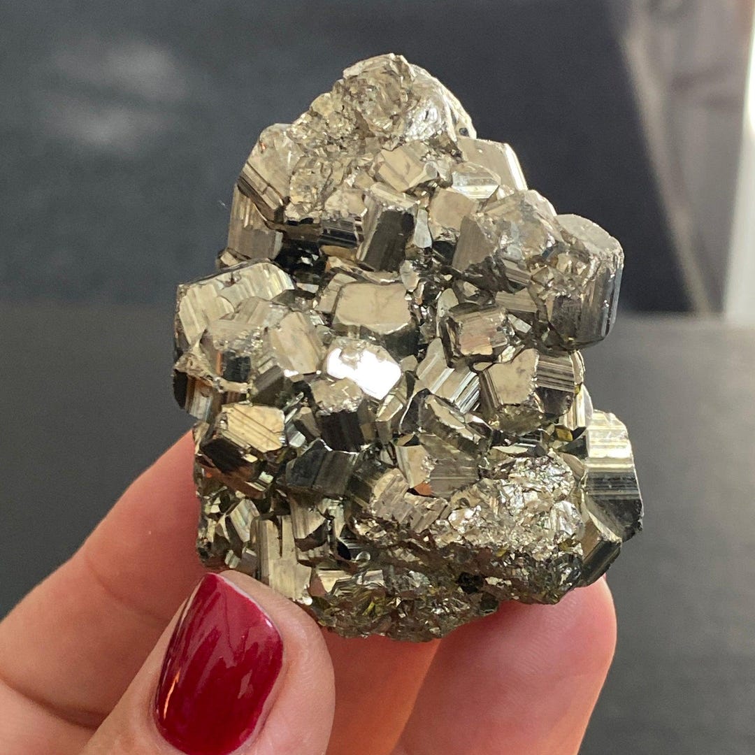 Natural Pyrite Cluster - Etsy