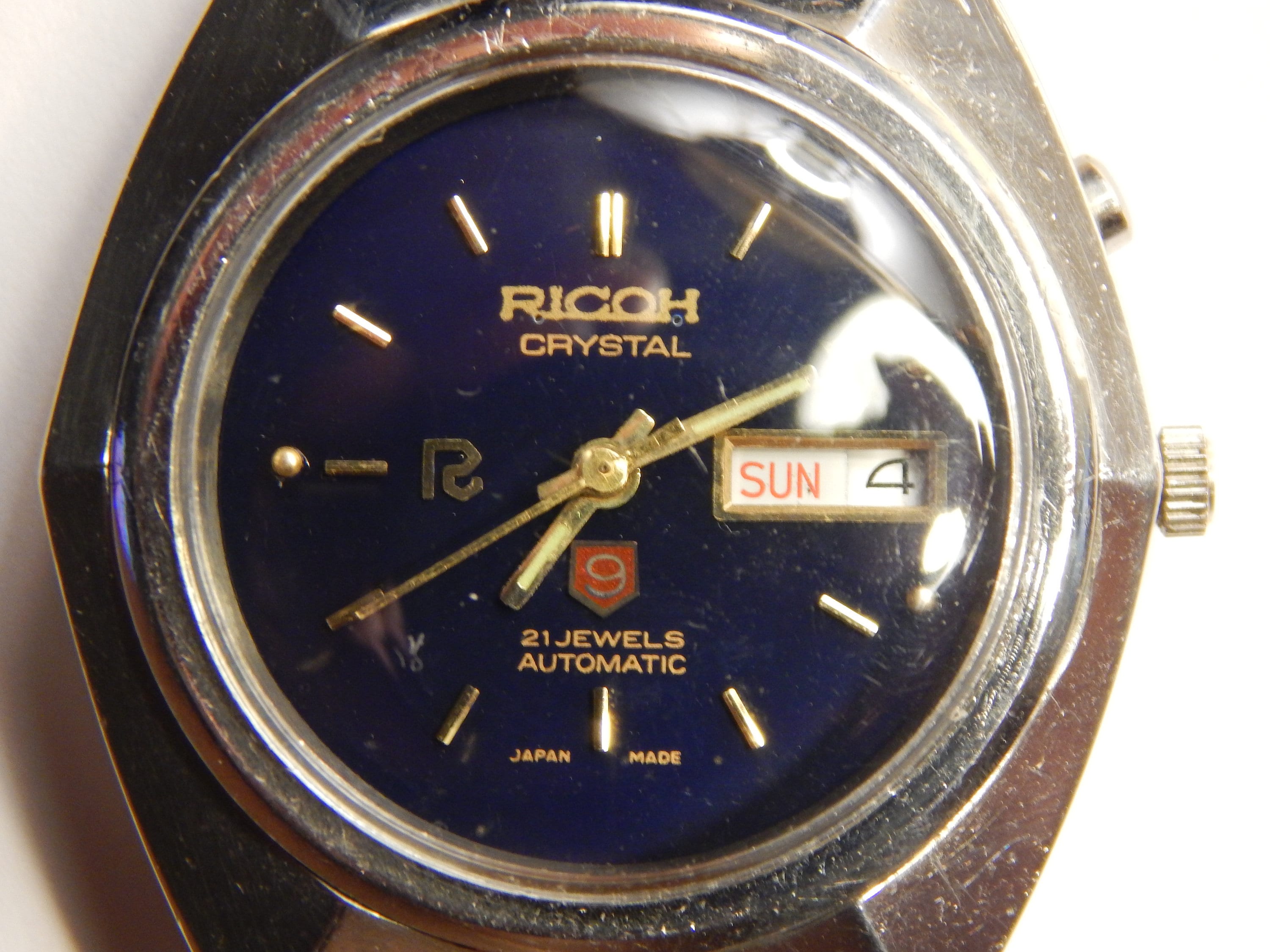 Rare Vintage Mens Ricoh Crystal Automatic Wrist Watch | Etsy