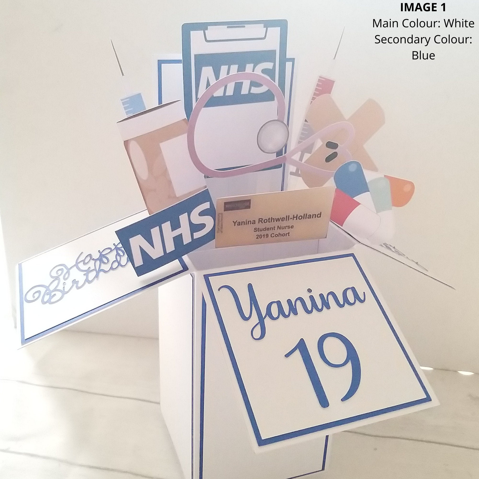 Thank You NHS Worker Card Pop Up Box Card Special Handmade | Etsy