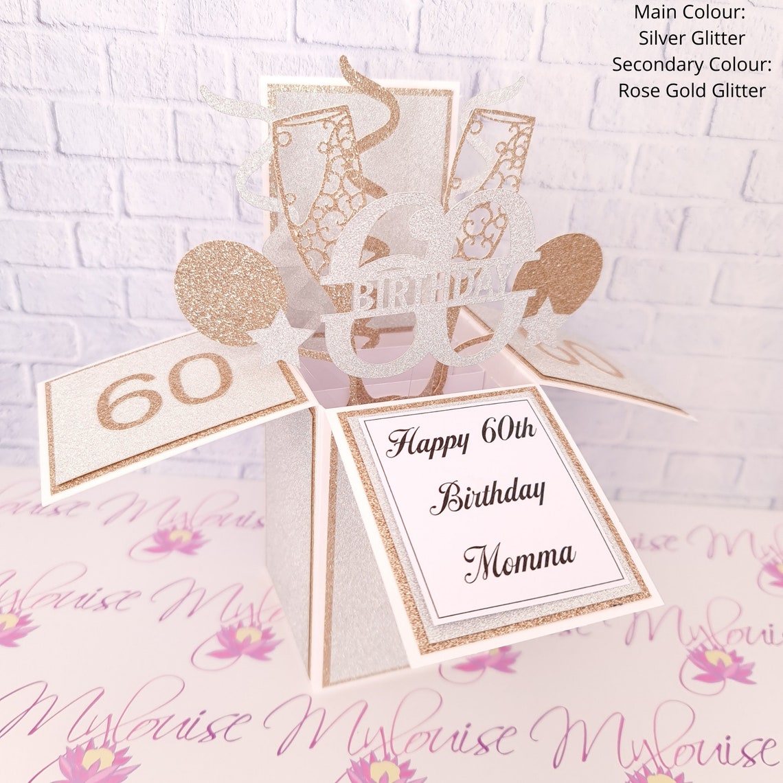 Personalised Pop Up Happy 60th Birthday Card in a Box Unique | Etsy