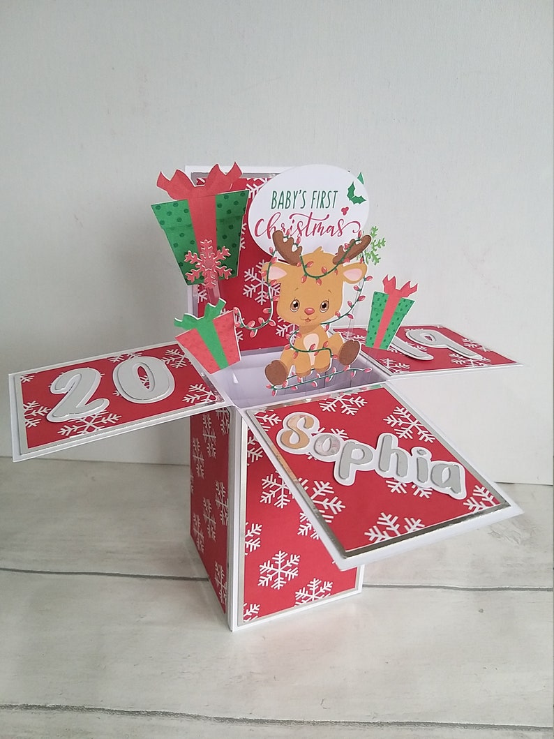 Personalised Pop up Christmas Card Handmade Unique Box Card | Etsy