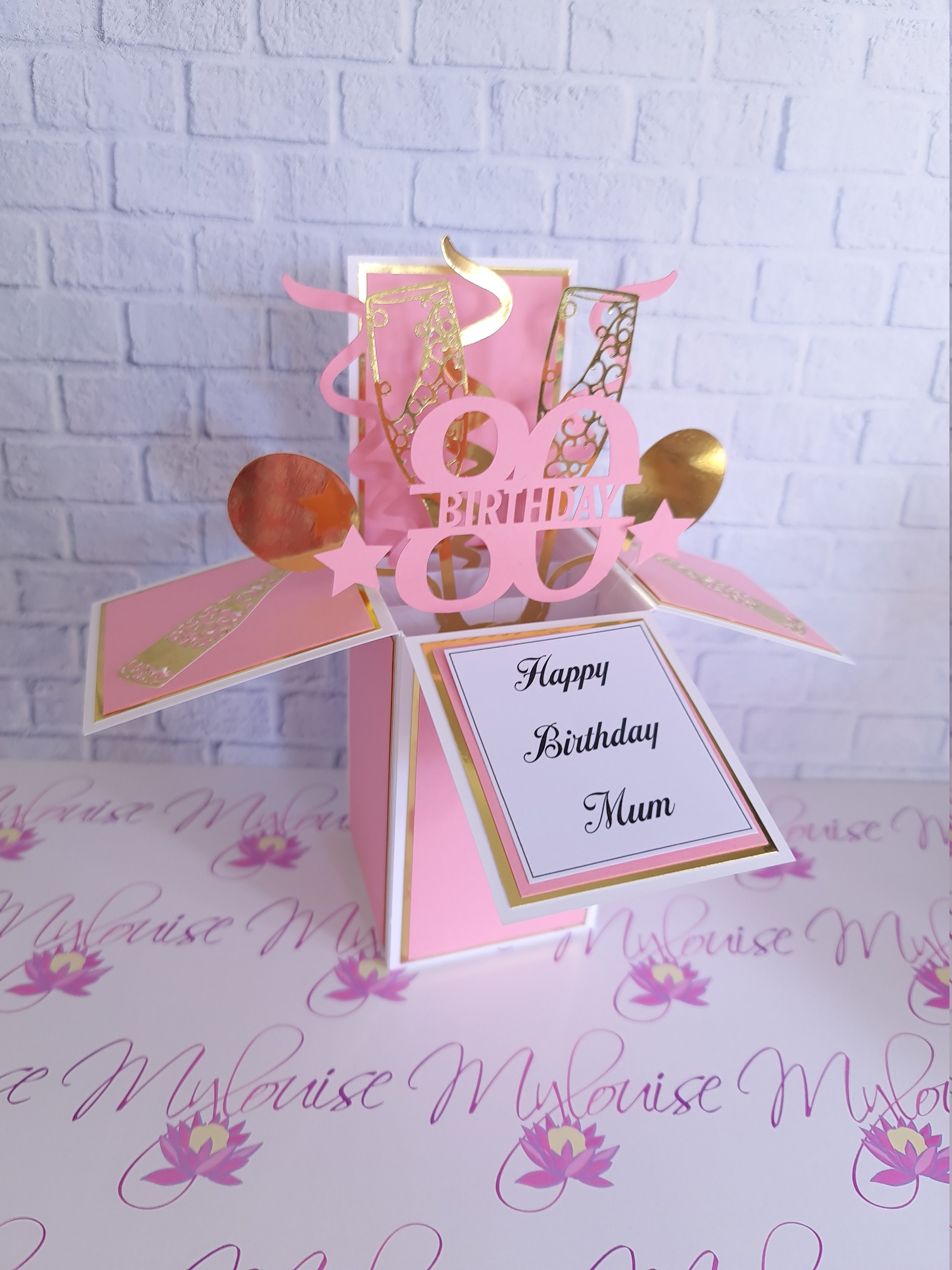 Personalised 80th Birthday Card Pop up in a Box Unique - Etsy UK