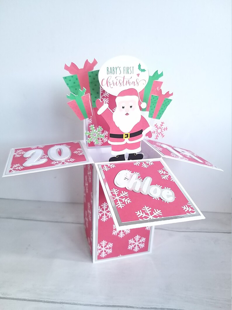 Personalized Handmade Pop up Christmas Box Card - Etsy