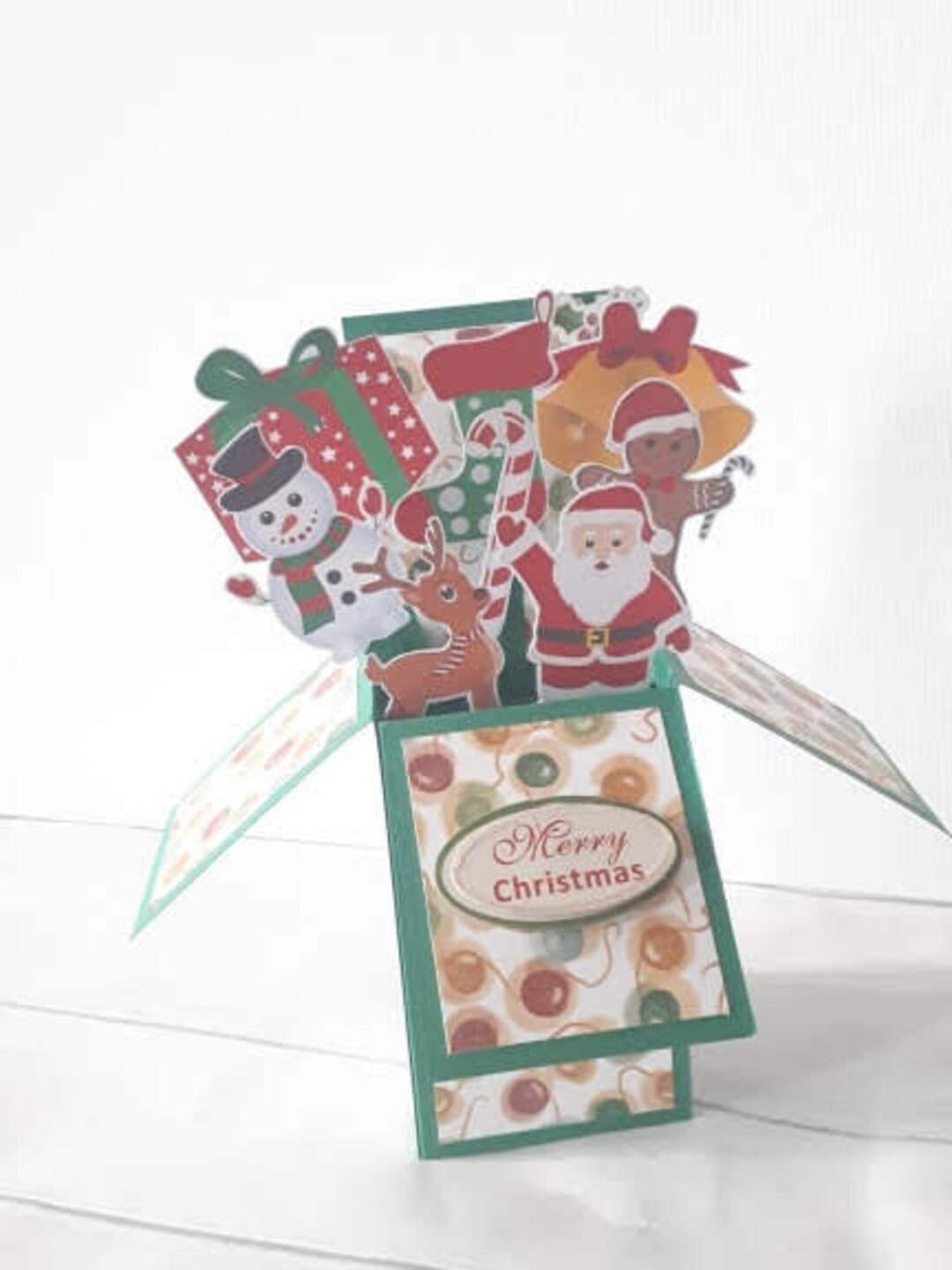 Personalised Pop up Christmas Card Handmade Unique Box Card Children's ...