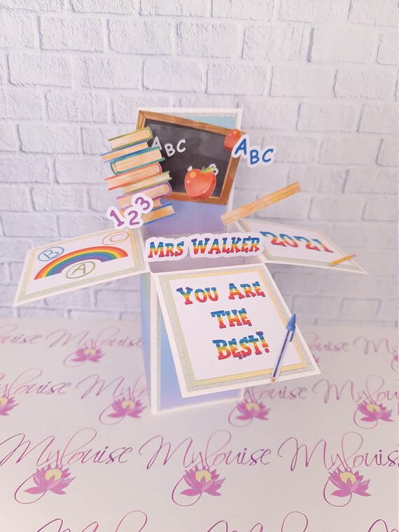 Thank You Teacher Card Teacher Appreciation End of Year Gift | Etsy