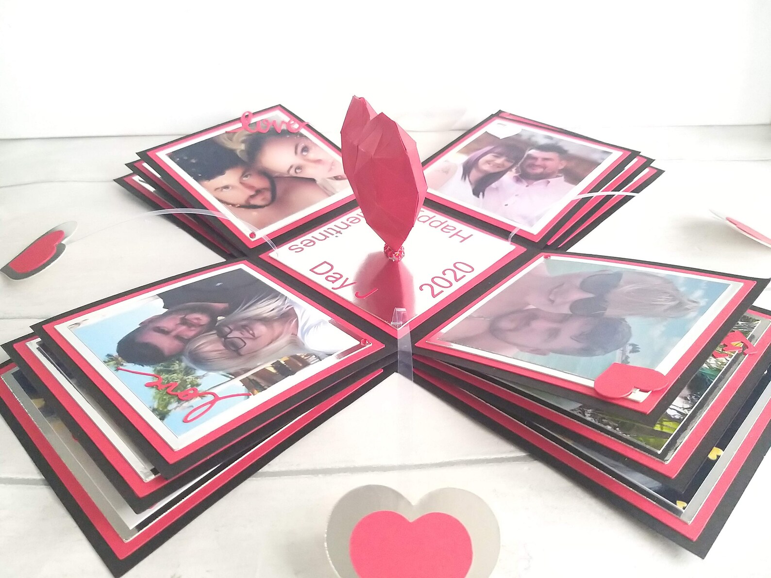 Personalised Exploding Photo Box Card, Unique Surprise Love Heart Box Card for Mum - Etsy