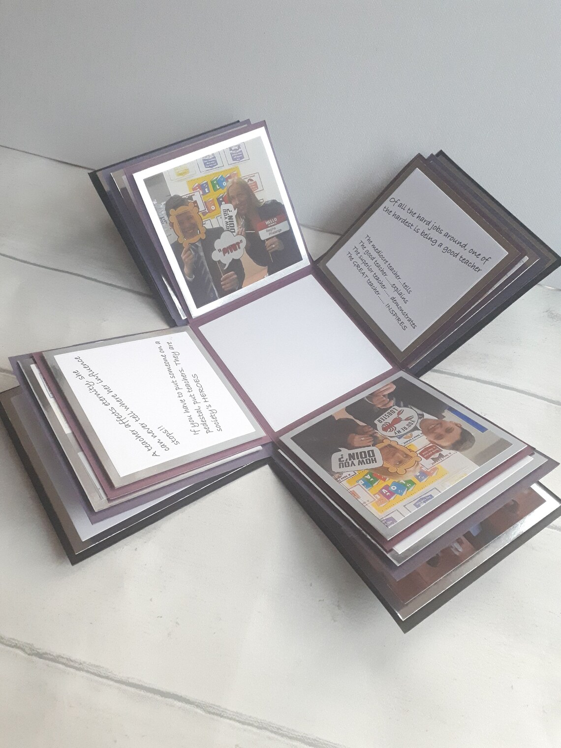 Personalised Anniversary Exploding Photo Box Card for Him | Etsy