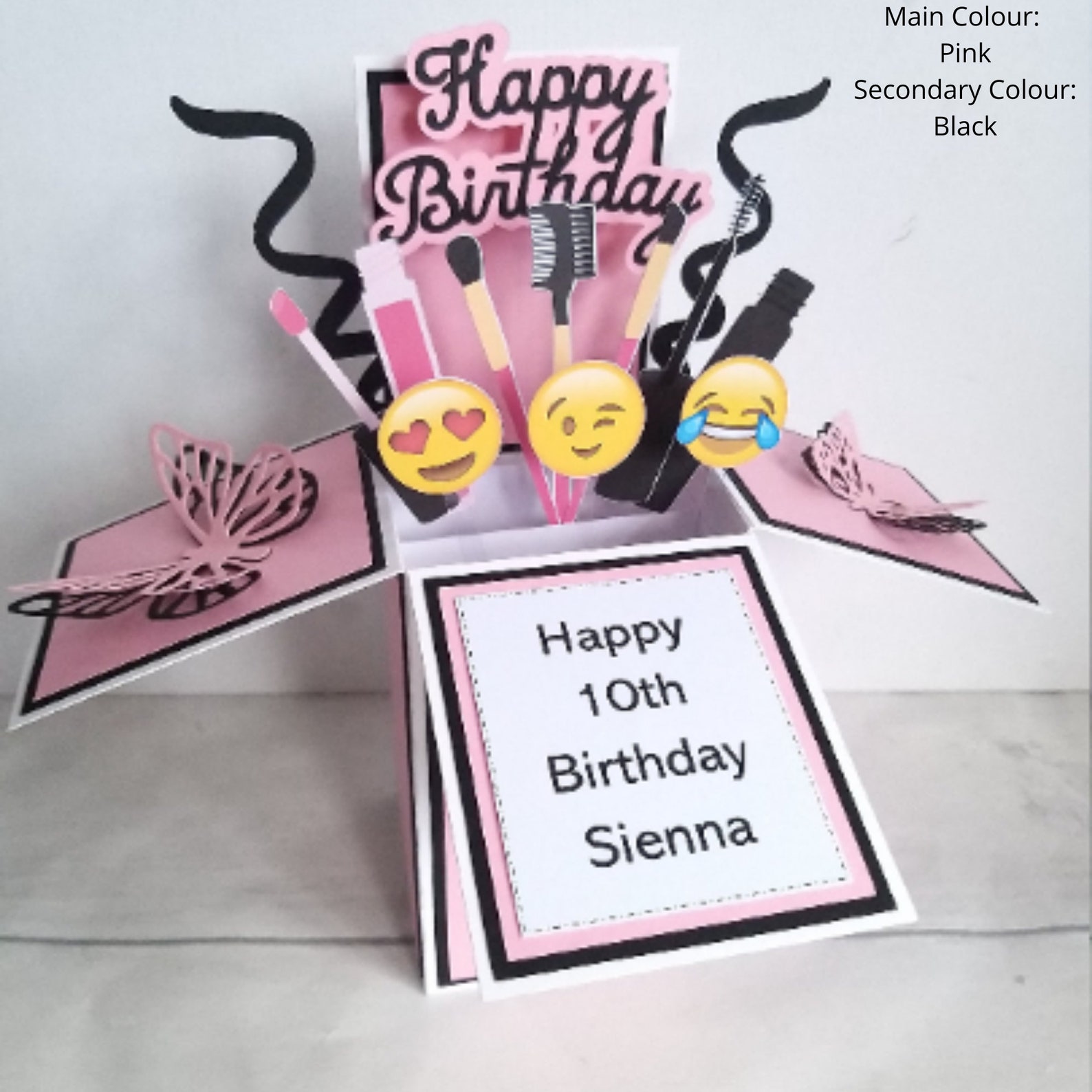 Teen Girls Makeup Birthday Card Personalised Pop up Birthday | Etsy