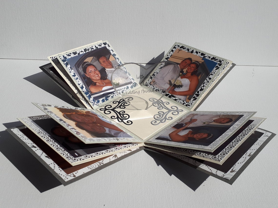Personalised Anniversary Exploding Photo Box Card for Him - Etsy