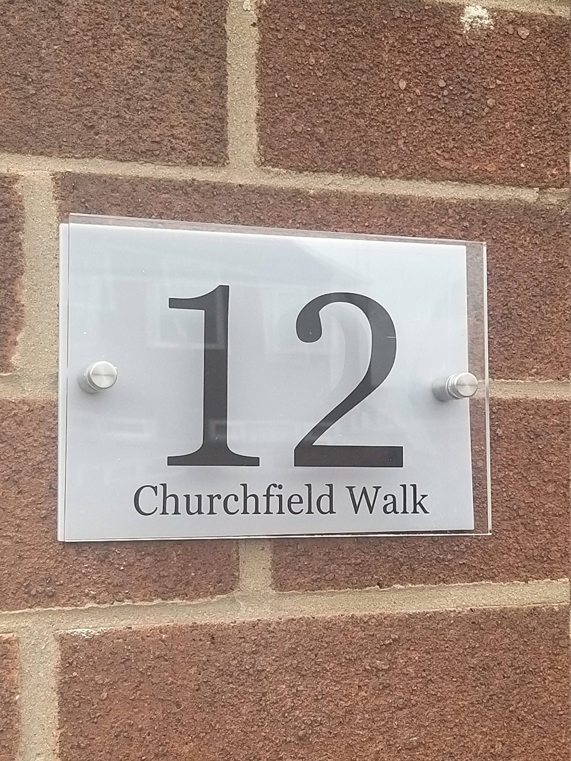 Personalised House Number Sign, Gate Sign Plaque, Modern Door Number ...