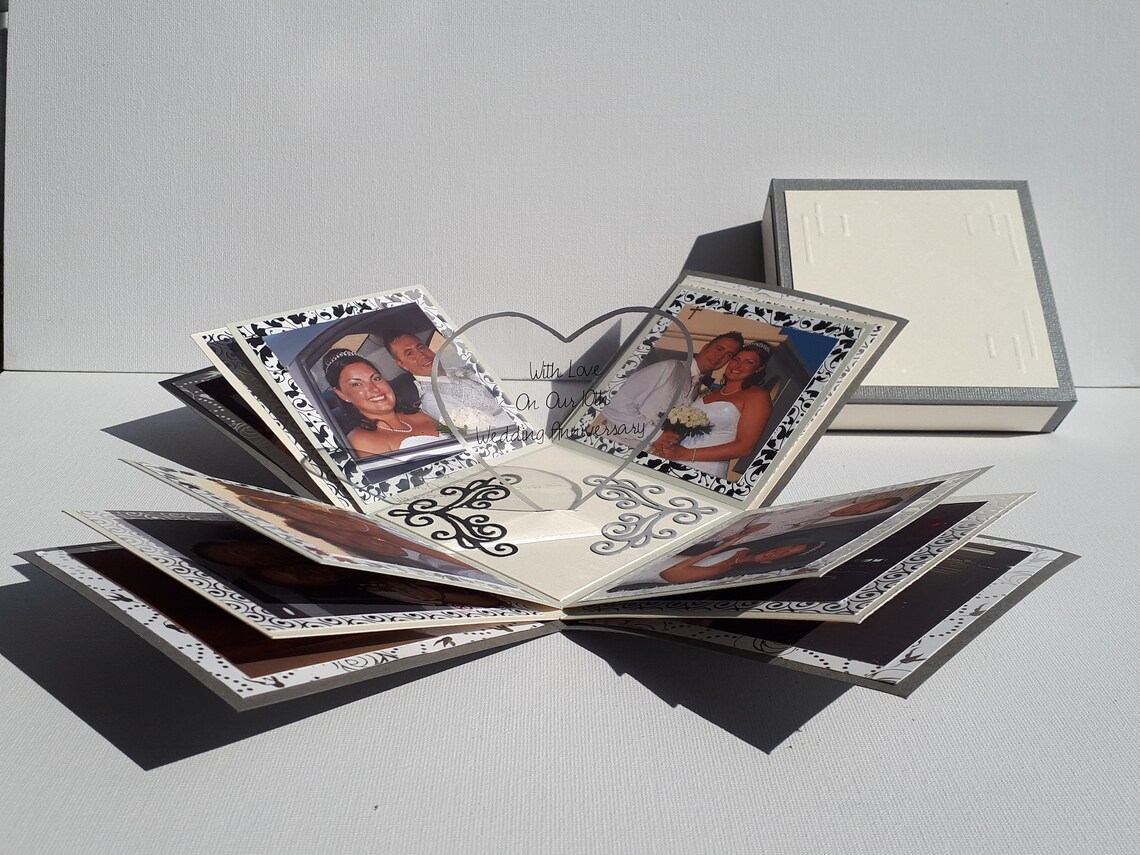 Personalised Anniversary Exploding Photo Box Card for Him - Etsy