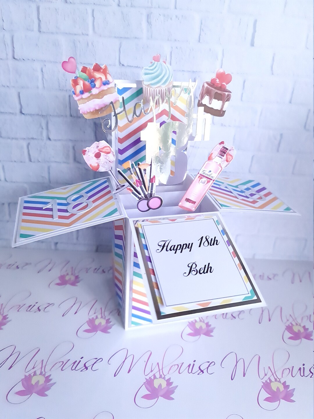 Rainbow 18th Birthday Card, LGBTQ Pop up Happy 18th Birthday Card in a ...