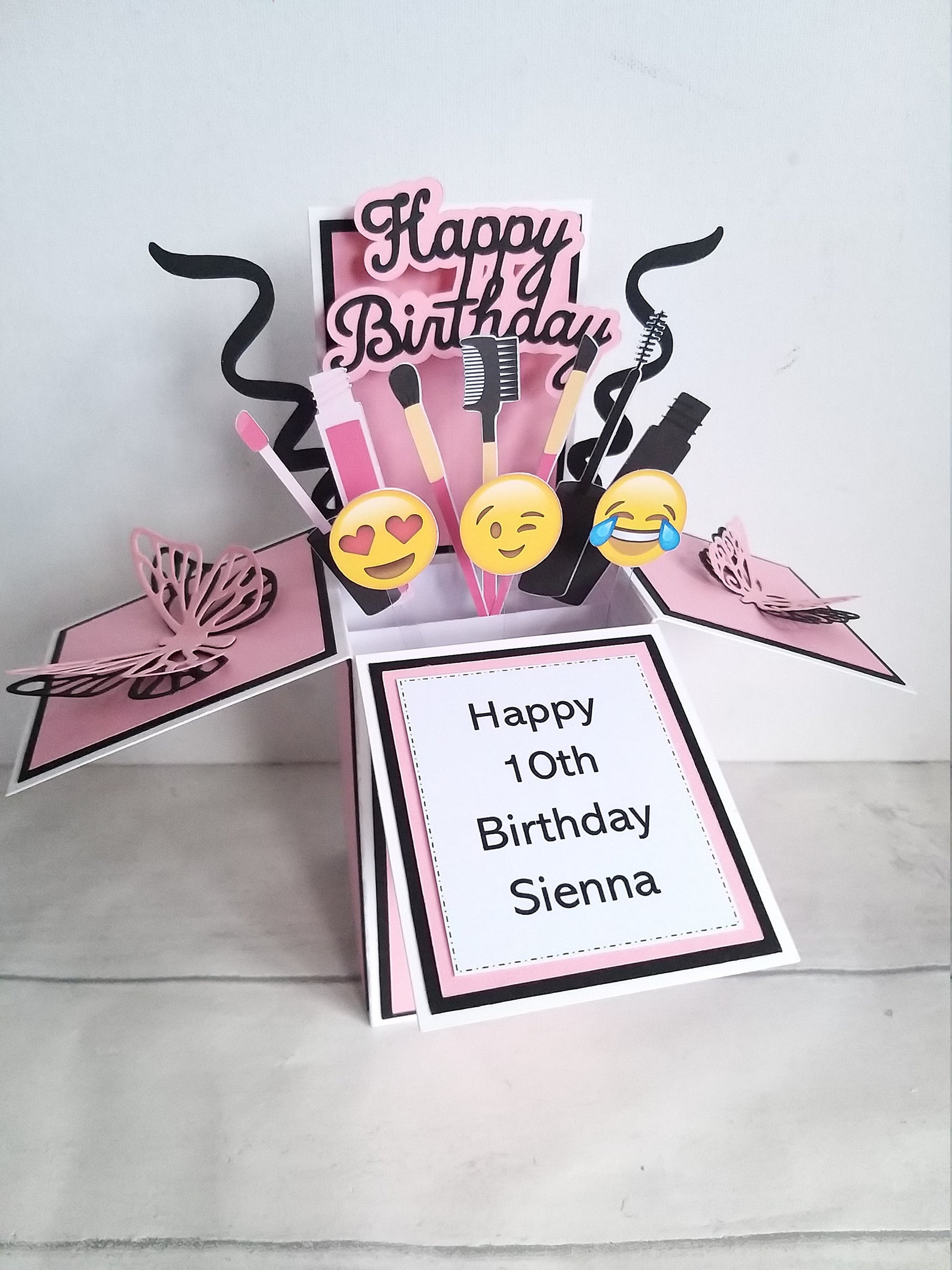 Teen Girls Makeup Birthday Card Personalised Pop up Birthday - Etsy