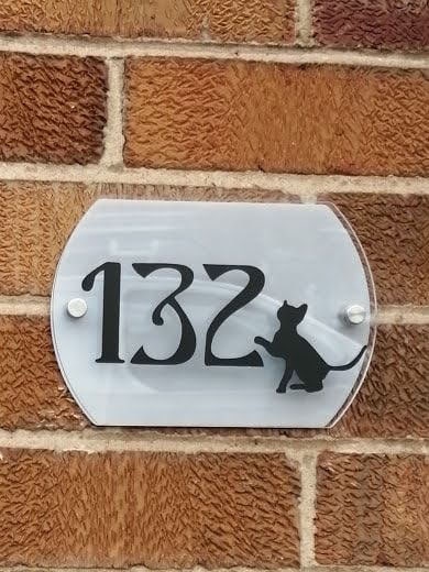 Personalised House Number Sign Gate Sign Plaque Modern Door | Etsy UK