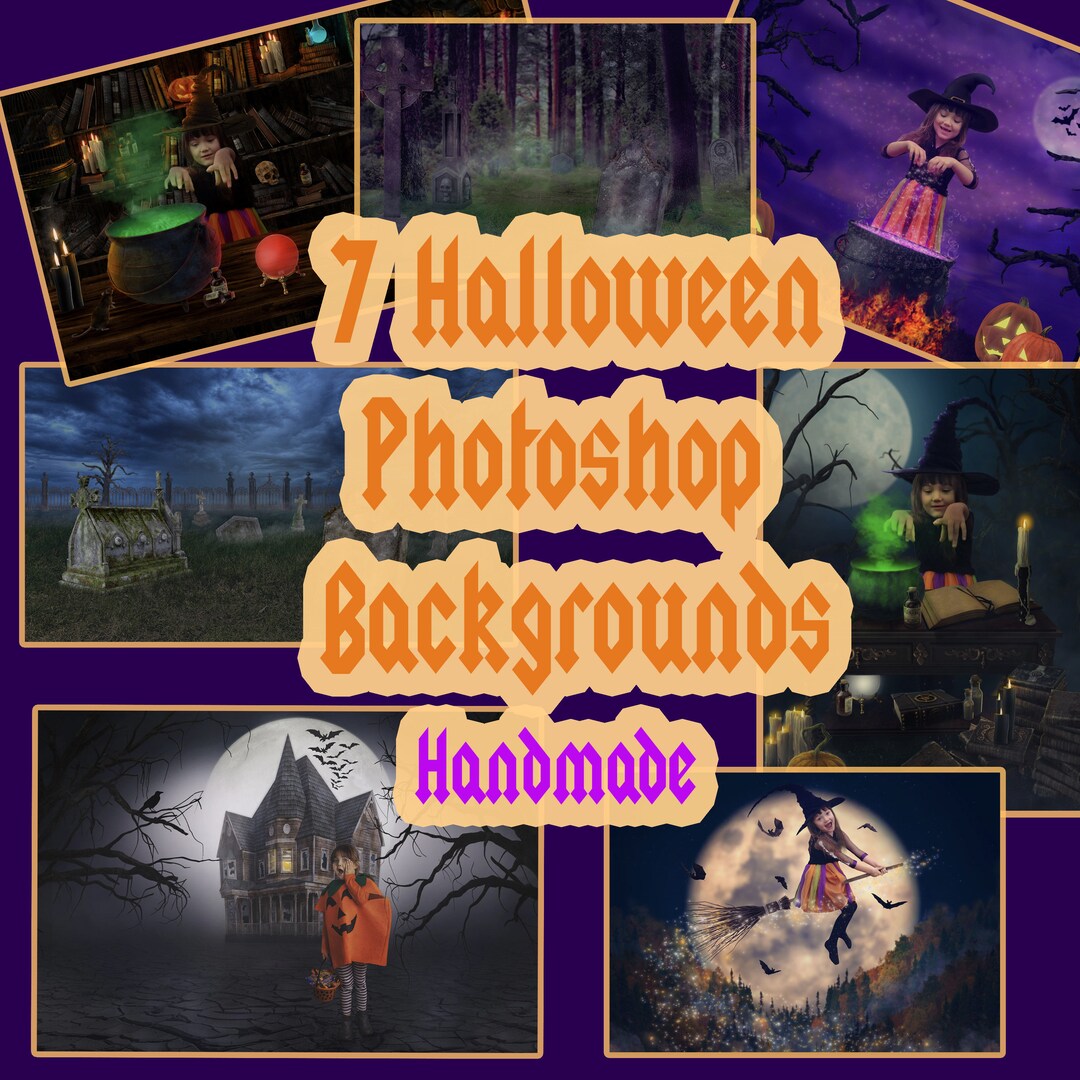 Halloween Digital Backdrop Bundle | Spooky Photoshop Backgrounds ...