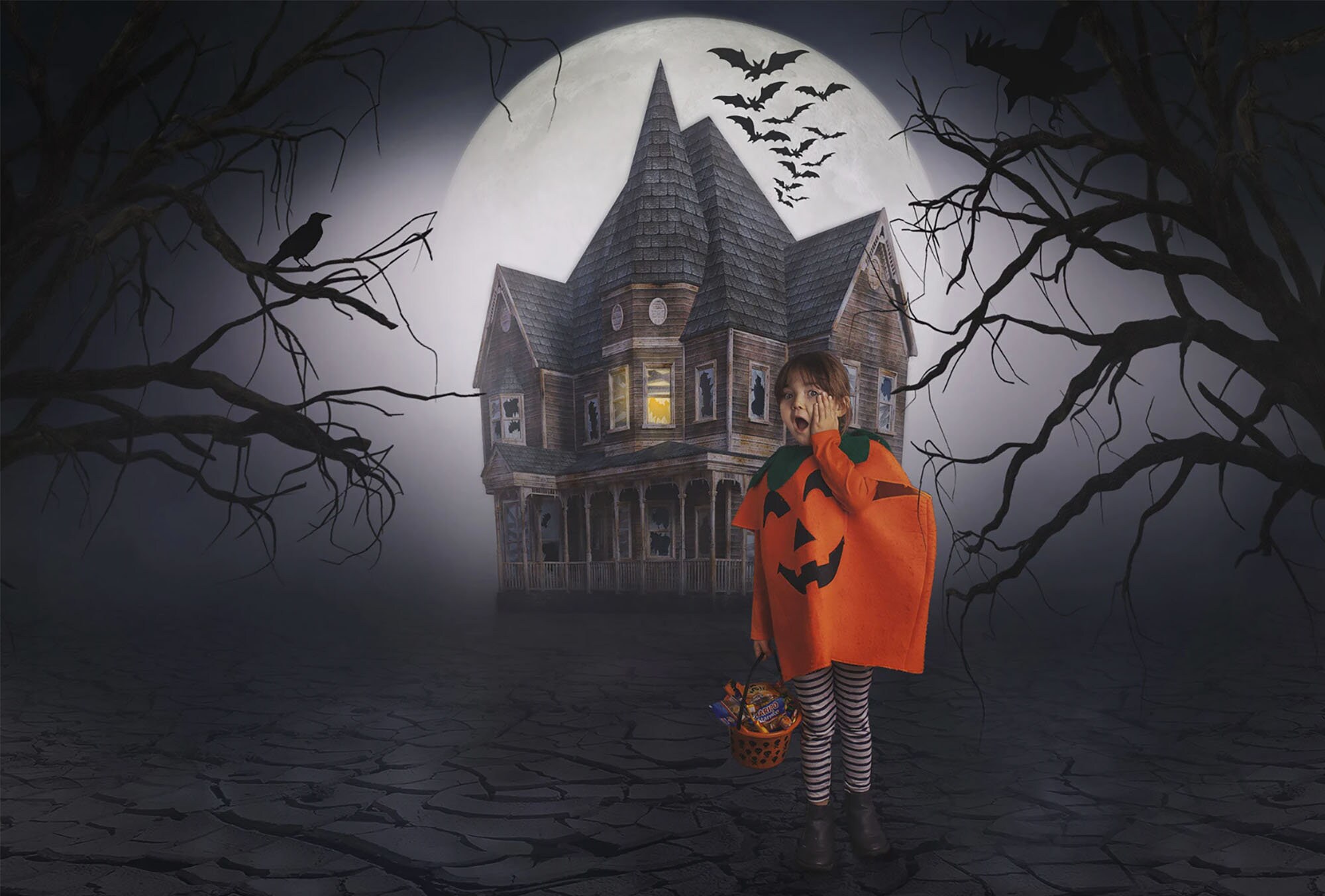 Halloween Digital Backdrop Bundle | Spooky Photoshop Backgrounds ...