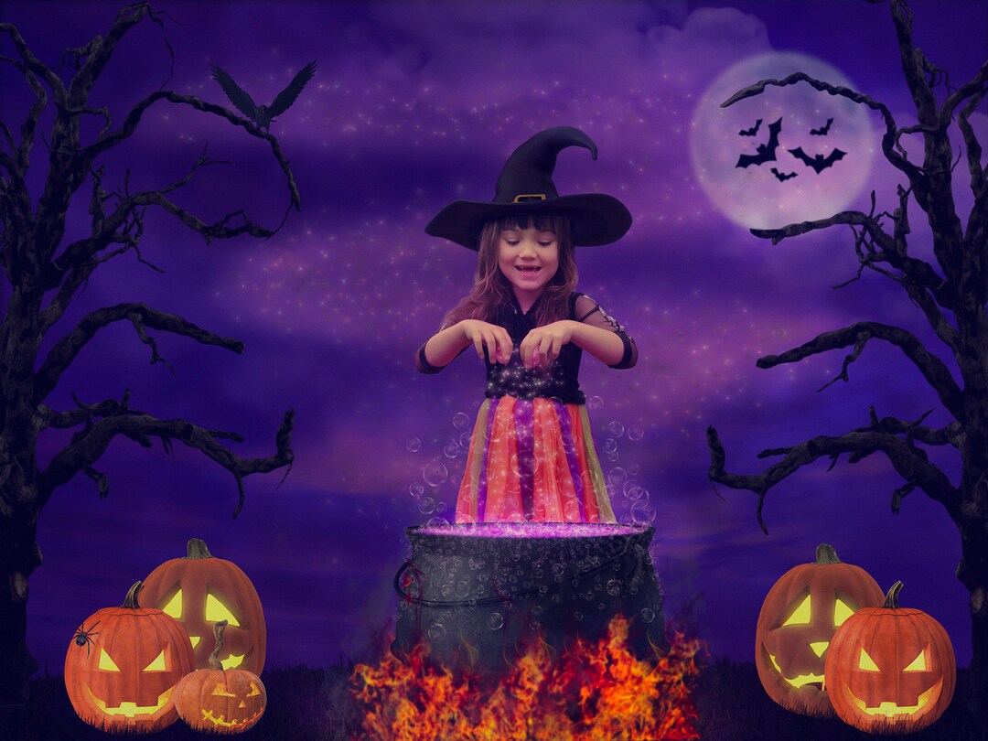 Cauldron Halloween Digital Backdrops | Cauldron Potion Halloween ...
